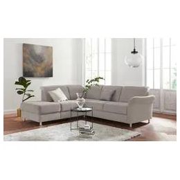 Sit & More Ecksofa SIT & MORE "Darwin L-Form" Sofas Gr. B/H/T: 249cm x 83cm x 221cm, Luxus-Microfaser Euphoria, Ottomane links, ohne Kopfteilverstellung-ohne Bettfunktion-ohne Stauraum, grau (elefant) inklusive Federkern, wahlweise mit Kopfteilverstellung, Bettfunktion