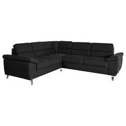 Sit & More Ecksofa SIT & MORE "Sorano L-Form" Sofas Gr. B/H/T: 249cm x 88cm x 229cm, Flachgewebe, langer Schenkel rechts, ohne Funktion, schwarz wahlweise mit Bett- und Relaxfunktion, inkl. Bettkasten