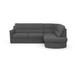 Sit & More Ecksofa SIT & MORE "Panini L-Form" Sofas Gr. B/H/T: 243cm x 87cm x 175cm, Luxus-Microfaser Paris, Ottomane rechts, mit Bettfunktion-mit Bettkasten, grau wahlweise mit Bettfunktion und Bettkasten