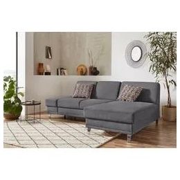 Sit & More Ecksofa SIT & MORE "Clio L-Form" Sofas Gr. B/H/T: 246cm x 89cm x 165cm, Luxus-Microfaser ALTARA NUBUCK, Recamiere rechts, mit Bettfunktion-mit Bettkasten, grau (steel) wahlweise mit Bettfunktion oder Vorziehsitz und Bettkasten, Federkern