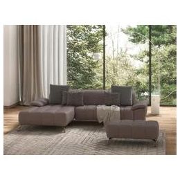 Sit & More Ecksofa SIT & MORE "Cool L-Form" Sofas Gr. B/H/T: 290cm x 79cm x 185cm, Chenille, Recamiere links, ohne Kopfteilverstellung, rosa (rose) wahlweise mit Kopfteilverstellung und Vorziehsitz, motorisch