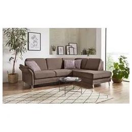 Sit & More Ecksofa SIT & MORE "Clio L-Form" Sofas Gr. B/H/T: 254cm x 89cm x 190cm, Luxus-Microfaser ALTARA NUBUCK, Ottomane rechts, mit Bettfunktion-mit Bettkasten, braun (schoko) wahlweise mit Bettfunktion und Bettkasten, inklusive Federkern