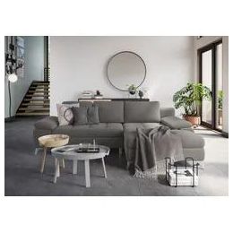 Sit & More Ecksofa SIT & MORE "Latigo L-Form" Sofas Gr. B/T: 270cm x 163cm, Luxus-Microfaser, Recamiere rechts, mit Bettfunktion-mit Bettkasten, braun (schlamm) mit Recamiere, wahlweise Bettfunktion und Bettkasten