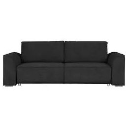 3-Sitzer Inosign "Beatrice Schlafsofa" Sofas Gr. B/H/T: 250cm x 92cm x 107cm, Struktur weich, mit Bettfunktion-mit Bettkasten-Liegefläche 197cm, grau (anthrazit) wahlweise auch mit Bettfunktion und Bettkasten, incl. 2 Zierkissen