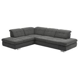 Ecksofa DIE PLANBAR "MP-IN17004 L-Form" Sofas Gr. B/H/T: 323cm x 84cm x 124cm, Chenille, Armlehne rechts, Bettfunktion-Sitztiefenverstellung, grau (anthrazit) wahlweise mit Bettfunktion, Sitztiefen- und Kopfteilverstellung Bestseller