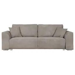 3-Sitzer Inosign "Beatrice Schlafsofa" Sofas Gr. B/H/T: 250cm x 92cm x 107cm, Cord, mit Bettfunktion-mit Bettkasten-Liegefläche 197cm, grau (taupe) wahlweise auch mit Bettfunktion und Bettkasten, incl. 2 Zierkissen