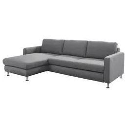 Ecksofa DIE PLANBAR "MP-IN19027 L-Form" Sofas Gr. B/H/T: 265cm x 82cm x 172cm, Microfaser, Ottomane links, ohne Bettfunktion, grau wahlweise mit Bettfunktion, frei im Raum stellbar