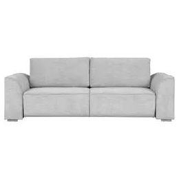 3-Sitzer Inosign "Beatrice Schlafsofa" Sofas Gr. B/H/T: 250cm x 92cm x 107cm, Struktur weich, ohne Bettfunktion-ohne Bettkasten, beige (creme) wahlweise auch mit Bettfunktion und Bettkasten, incl. 2 Zierkissen