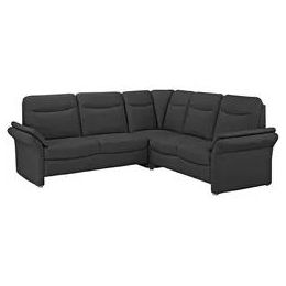 Ecksofa Home Affaire "Tahoma L-Form" Sofas Gr. B/H/T: 251cm x 103cm x 231cm, NaturLEDER-Kunstleder, langer Schenkel links, mit Bettfunktion-mit Schublade-mit Relaxfunktion, schwarz mit Armlehnfunktion, wahlweise Bettfunktion, Schublade, Relaxfunktion