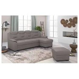 Ecksofa COTTA "Marcus L-Form" Sofas Gr. B/H/T: 262cm x 99cm x 162cm, Kunstleder SOFTLUX, Recamiere rechts, Ohne Bettfunktion, beige (sand) Bequemes Ecksofa in klassischem Design mit hoher Rückenlehne