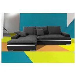 Ecksofa Inosign "Haiti II, L-Form" Sofas Gr. B/H/T: 276cm x 87cm x 180cm, Microfaser PRIMABELLE-Struktur, Recamiere links, ohne Bettfunktion-RGB-LED-Beleuchtung, schwarz Wahlweise mit Kaltschaum, Bett, Bettkasten