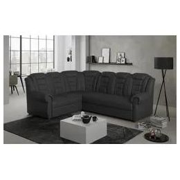 Ecksofa Home Affaire "Boston L-Form" Sofas Gr. B/H/T: 266 cm x 102 cm x 216 cm, Kunstleder SOFTLUX, langer Schenkel rechts, Ohne Bettfunktion-ohne Schubkasten, schwarz (black) Gemütliches Ecksofa mit hoher Rückenlehne in klassischem Design