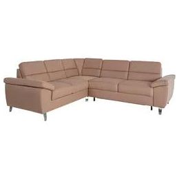 Sit & More Ecksofa SIT & MORE "Sorano L-Form" Sofas Gr. B/H/T: 249cm x 88cm x 229cm, Flachgewebe, langer Schenkel rechts, mit Bettfunktion-mit Relaxfunktion-mit Bettkasten, braun (macchiato) wahlweise mit Bett- und Relaxfunktion, inkl. Bettkasten