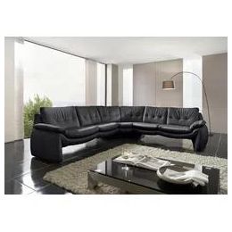 Ecksofa Places of Style "Luna L-Form", schwarz, B:288cm H:80cm T:268cm, Echtleder (100% Rindsleder), Sofas, in einzigartiger Optik