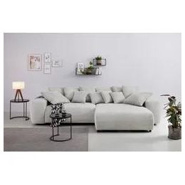 Ecksofa Home Affaire "Sundance II, L-Form" Sofas Gr. B/H/T: 318 cm x 87 cm x 188 cm, Cord, Recamiere beidseitig montierbar, ohne Bettfunktion-ohne Bettkasten-ohne Topper, weiß mit DuraSpring-Taschenfederkern bis 140 kg belastbar