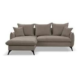 Ecksofa WERK2 "Modica L-Form" Sofas Gr. B/H/T: 230cm x 92cm x 160cm, Struktur weich, Recamiere links, Schlaffunktion und Bettkasten, beige Minimalistisches Ecksofa mit Schlaffunktion & Bettkasten