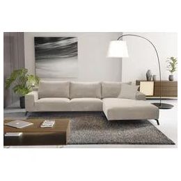 Ecksofa WERK2 "Faro L-Form" Sofas Gr. B/H/T: 315cm x 67cm x 188cm, Cord, Recamiere rechts, beige XXL Design Ecksofa mit hohem Komfort in trendigem Cord & Samtvelours