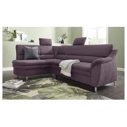 Sit & More Ecksofa SIT & MORE "Cardoso L-Form", grau (anthrazit), B:250cm H:90cm T:175cm, Luxus-Microfaser (90% Polyester, 10% Polyamid), Flachgewebe (100% Polyester), Struktur (100% Polyester), Sofas, mit Federkern, wahlweise mit Bettfunktion und Schubkasten