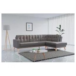 Sit & More Ecksofa SIT & MORE "Lavida L-Form" Sofas Gr. B/H/T: 298cm x 90cm x 198cm, Luxus-Microfaser Euphoria, Ottomane rechts, ohne Kipper-ohne Bettkasten-4 Rückenkissen-belastbar bis 660 kg, braun (schlamm) wahlweise mit Kippfunktion und Bettkasten