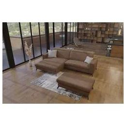 Sit & More Ecksofa SIT&MORE "Bolero L-Form" Sofas Gr. B/H/T: 290 cm x 88 cm x 178 cm, Breitcord, Recamiere links, ohne Kopfteilverstellung-ohne Bett-ohne Bettkasten, braun (latte)