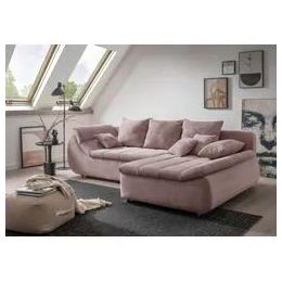 Ecksofa Inosign "Imola L-Form" Sofas Gr. B/H/T: 270cm x 90cm x 170cm, Cord, Recamiere rechts, mit Bettfunktion, rosa wahlweise mit Bettfunktion