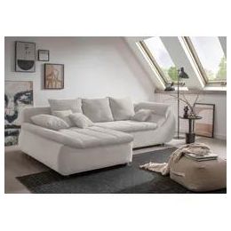 Ecksofa Inosign "Imola L-Form" Sofas Gr. B/H/T: 270cm x 90cm x 170cm, Cord, Recamiere links, mit Bettfunktion, silberfarben (silber) wahlweise mit Bettfunktion