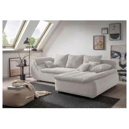 Ecksofa Inosign "Imola L-Form" Sofas Gr. B/H/T: 270cm x 90cm x 170cm, Cord, Recamiere rechts, ohne Bettfunktion, silberfarben (silber) wahlweise mit Bettfunktion