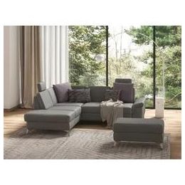 Sit & More Ecksofa SIT & MORE "Padua L-Form" Sofas Gr. B/H/T: 276cm x 89cm x 228cm, Luxus-Microfaser Euphoria, Ottomane links, mit Bettfunktion-mit Stauraum-mit Sitztiefenverstellung-mit Armlehnenfunktion, grau inklusive Sitztiefenverstellung, Armteilfunktion und Federkern