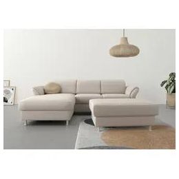 Sit & More Ecksofa SIT & MORE "Apulia L-Form" Sofas Gr. B/H/T: 250cm x 78cm x 185cm, Luxus-Microfaser Euphoria, Recamiere links, ohne Bettfunktion-ohne Bettkasten-mit Armteilverstellung-mit Kopfteilverstellung, grau (elephant) wahlweise Bettfunktion, Bettkasten und Kopf- Armteilverstellung