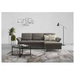 Ecksofa Inosign "Palm Beach L-Form" Sofas Gr. B/H/T: 275 cm x 89 cm x 175 cm, Luxus-Microfaser Euphoria, mega-Recamiere rechts, mit Sitztiefenverstellung-mit Bettfunktion-mit Bettkasten-mit Armteilverstellung, braun (schlamm) Federkern, mit Sitztiefenverstellung, wahlweise Bettfunktion