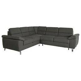 Sit & More Ecksofa SIT & MORE "Sorano L-Form" Sofas Gr. B/H/T: 249cm x 88cm x 229cm, Struktur fein, langer Schenkel rechts, mit Bettfunktion-mit Relaxfunktion-mit Bettkasten, grau (anthrazit) wahlweise mit Bett- und Relaxfunktion, inkl. Bettkasten