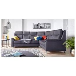 Sit & More Ecksofa SIT & MORE "Boccaccio L-Form" Sofas Gr. B/H/T: 265cm x 104cm x 215cm, Flachgewebe, langer Schenkel links, mit Kopfteilverstellung, grau (anthrazit) mit Federkern und Kopfteilverstellung, wahlweise Bettfunktion