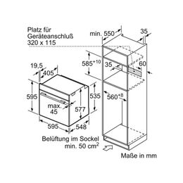 Bosch - HMG636RS1 Serie 8 Einbau-Backofen mit Mikrowellenfunktion