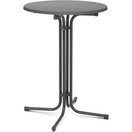 ROYAL CATERING Stehtisch klappbar Bistrotisch Bistro Tisch Bartisch Gastro rund ø 80 cm grau