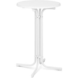 ROYAL CATERING Stehtisch klappbar Bistrotisch Bistro Tisch Bartisch Gastro rund ø 70 cm weiß