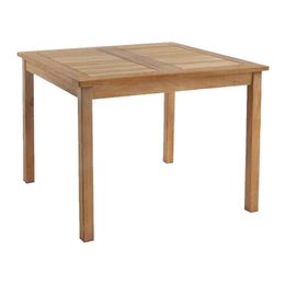 Quadratischer Gartentisch Teak karra