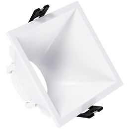 LEDKIA Downlight-Ring Eckig 45º Niedriger UGR-Wert für LED-Lampe GU10 / GU5.3 Schnitt 85x85 mm Schwarz