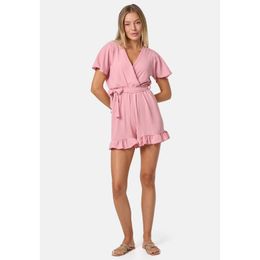 PM SELECTED Damen Playsuit Wickeloptik Jumpsuit Kurzoverall PM28