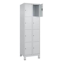 C+P CP Schließfachschrank Classic Plus lichtgrau 080010-204 S10009, 8 Schließfächer 60,0 x 50,0 x 195,0 cm