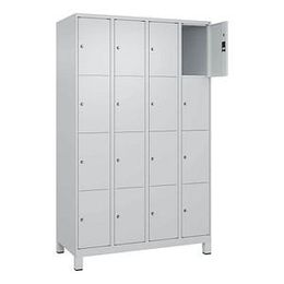 C+P CP Schließfachschrank Classic Plus lichtgrau 080010-404 S10009, 16 Schließfächer 120,0 x 50,0 x 195,0 cm