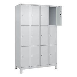 C+P CP Schließfachschrank Classic Plus lichtgrau 080010-403 S10009, 12 Schließfächer 120,0 x 50,0 x 195,0 cm