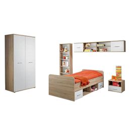 JVmoebel Jugendzimmer-Set Komplett Nachttisch Designer Bett Modern Kleiderschrank Möbel