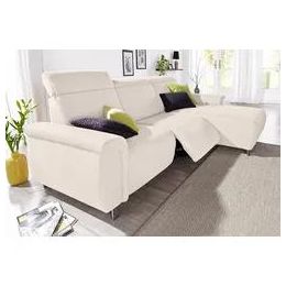 Sit & More Ecksofa SIT & MORE "Township L-Form" Sofas Gr. B/H/T: 253cm x 102cm x 168cm, Struktur fein, Recamiere rechts, mit elektrischer Wallfree-Funktion, beige (linen) wahlweise mit elektrischer Wallfree-Funktion