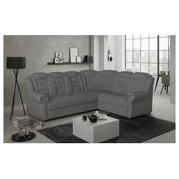 Ecksofa Home Affaire "Boston L-Form" Sofas Gr. B/H/T: 266 cm x 102 cm x 216 cm, Chenille, langer Schenkel links-Bettfunktion links, Mit Bettfunktion-mit Schubkasten, grau (anthracite) Gemütliches Ecksofa mit hoher Rückenlehne in klassischem Design