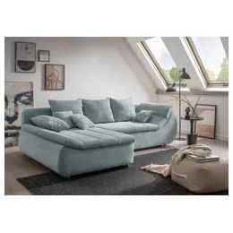 Ecksofa Inosign "Imola L-Form" Sofas Gr. B/H/T: 270cm x 90cm x 170cm, Cord, Recamiere links, ohne Bettfunktion, blau (aqua) wahlweise mit Bettfunktion