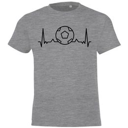 Youth Designz T-Shirt Heartbeat Fußball Kinder Shirt für Jungen und Mädchen mit trendigem Frontprint