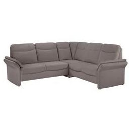 Ecksofa Home Affaire "Tahoma L-Form" Sofas Gr. B/H/T: 251cm x 103cm x 231cm, Struktur weich, langer Schenkel links, mit Bettfunktion-mit Schublade-mit Relaxfunktion, braun (savannah) mit Armlehnfunktion, wahlweise Bettfunktion, Schublade, Relaxfunktion