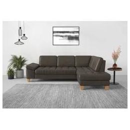 Sit & More Ecksofa SIT & MORE "Westham L-Form", grau (anthrazit), B:261cm H:88cm T:179cm, 100% Polyester, Sofas, mit Ottomane, mit oder ohne Bettfunktion, Bettkasten, Verstellung