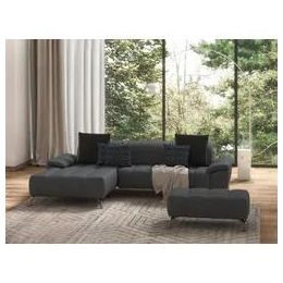 Sit & More Ecksofa SIT & MORE "Cool L-Form" Sofas Gr. B/H/T: 290cm x 79cm x 185cm, Chenille, Recamiere links, ohne Kopfteilverstellung, blau (blaugrau) wahlweise mit Kopfteilverstellung und Vorziehsitz, motorisch