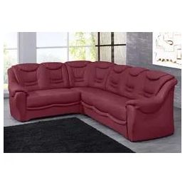 Sit & More Ecksofa SIT & MORE "Bansin L-Form" Sofas Gr. B/H/T: 265cm x 94cm x 215cm, Luxus-Microfaser ALTARA NUBUCK, langer Schenkel rechts, mit Bettfunktion, rot (bordeaux) wahlweise mit Bettfunktion